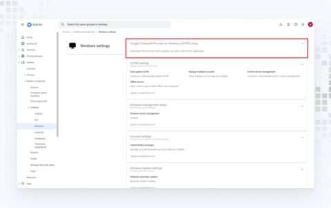 Google MDM for Windows for Device Management