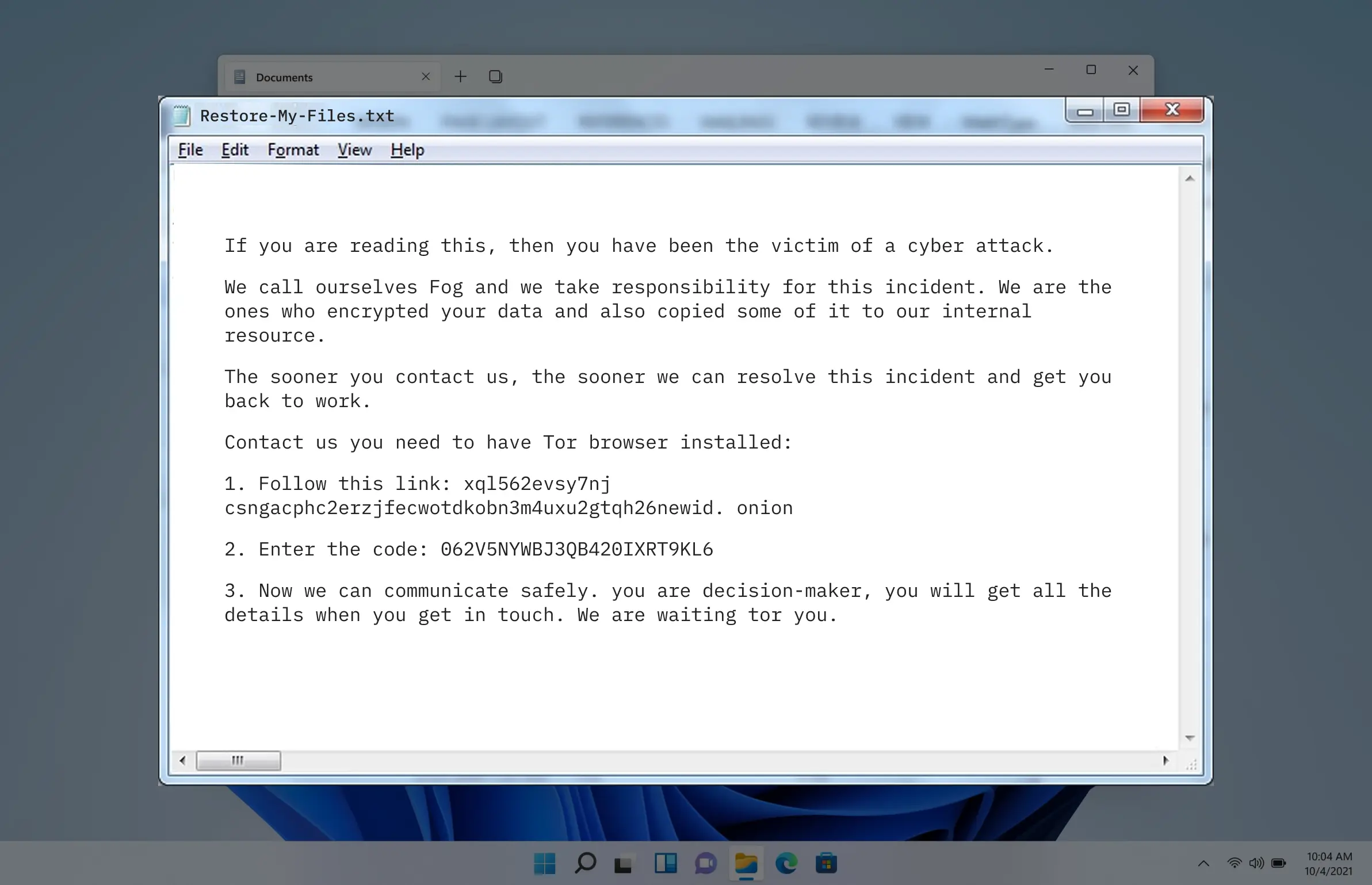 Fog Ransomware Removal & Recovery Services